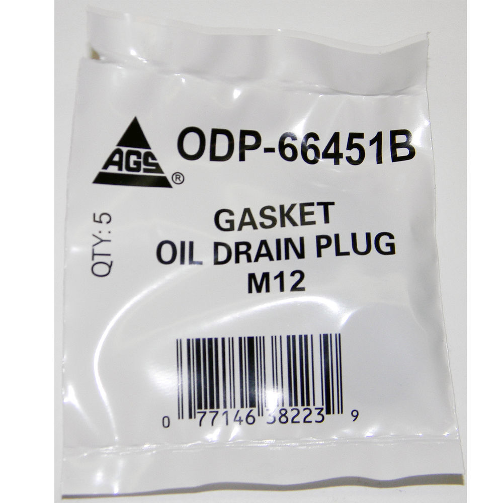 AGS Accufit ODP-66451B Oil Drain Plug Gasket Rubber M12, 5 per Bag ...